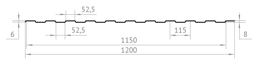 Профлист С8 толщина 0,35мм Полиэстер на забор, фасад. Цвета разные ...